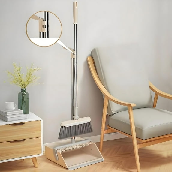 Konghyp Brooms and Dustpan Set, Lightweight Cleaning Combo, Self ...