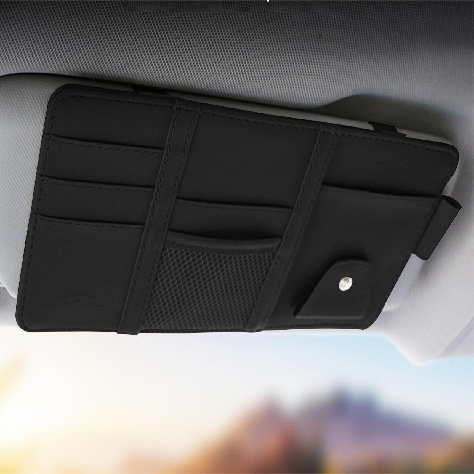 Konghyp Car Sun Visor Organizer with Card Holder, Glasses Holder ...