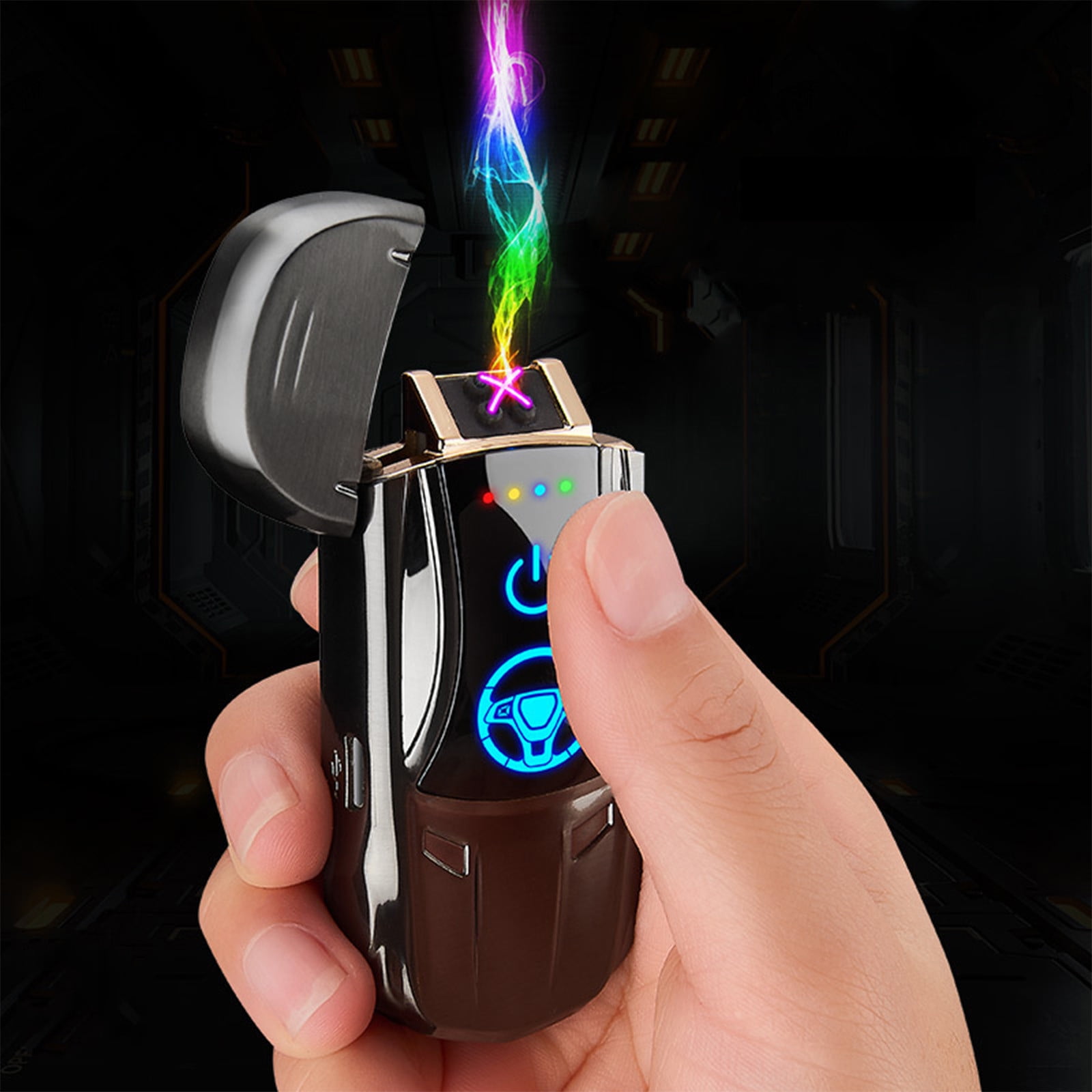 Konghyp Cool Sports Car Lighter: Windproof Type-C Rechargeable Lighter ...