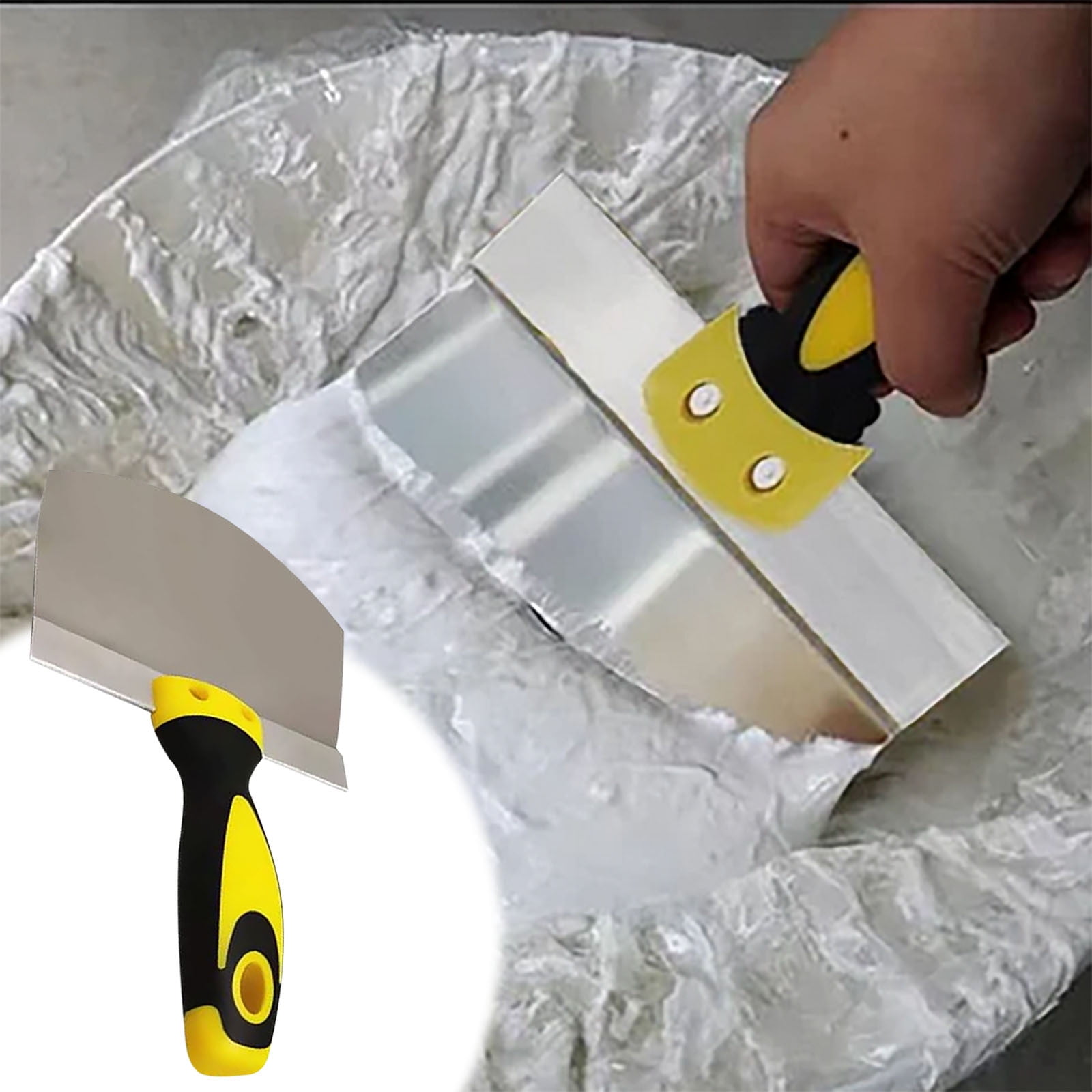 Konghyp Curved Plastic Spatula – New Stainless Steel Trowel and Plaster ...