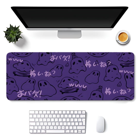 Konghyp Cute Ghost Mouse Pad – Oversized Desk Pad for Computer and ...