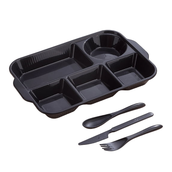 Konghyp Divided Plates Tray Dinnerware, Microwave Dishwasher Safe ...