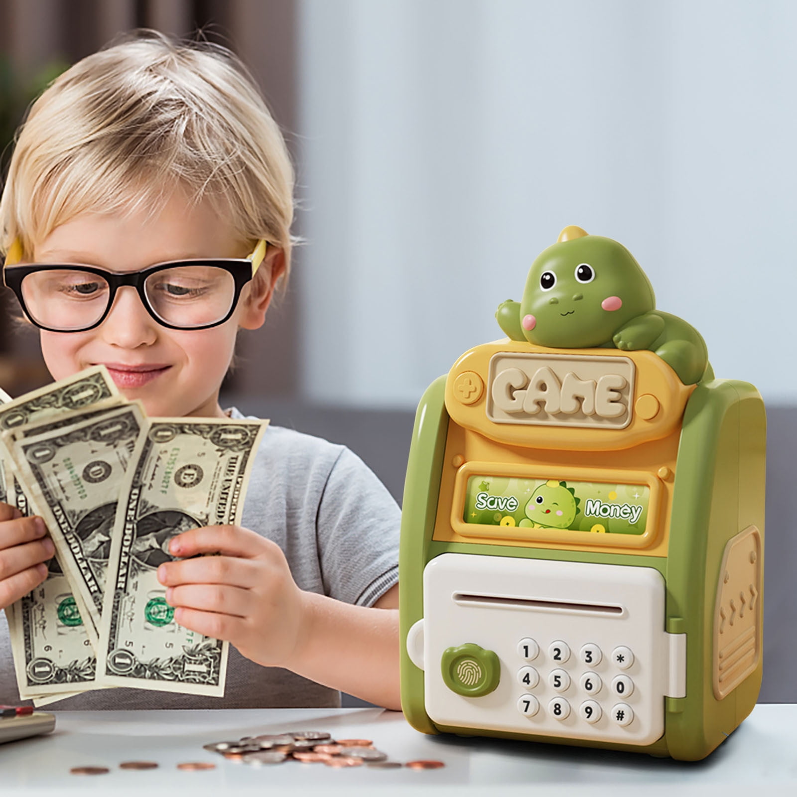 Konghyp Fingerprint Password Lock Piggy Bank – Cute Pet Coin Bank ...