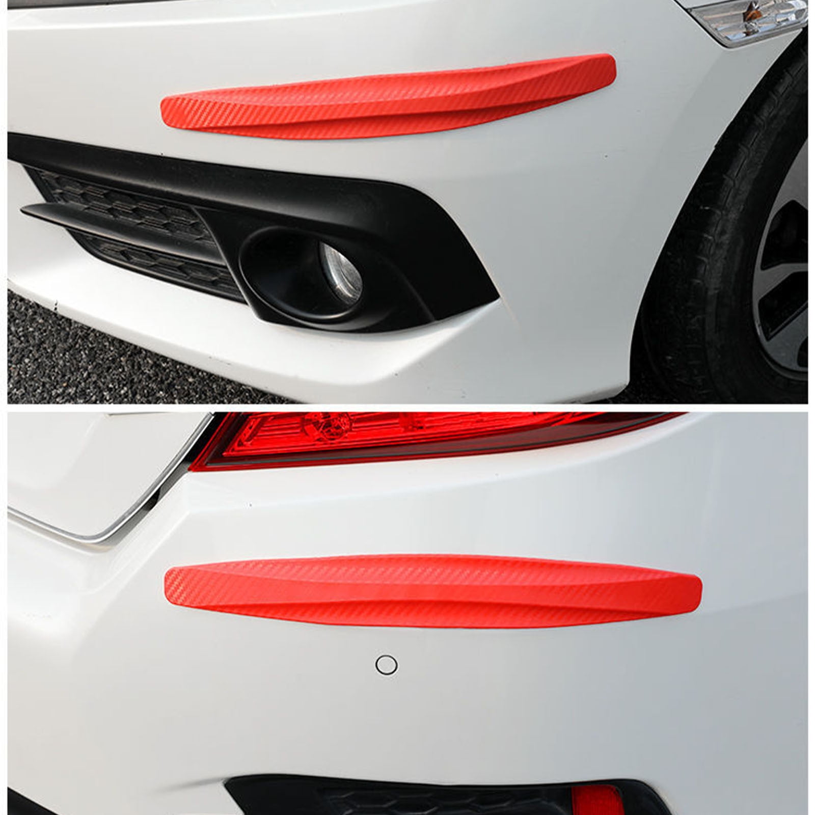 Konghyp Front and Rear Collision Strip – Carbon Fiber Stripe Protection ...