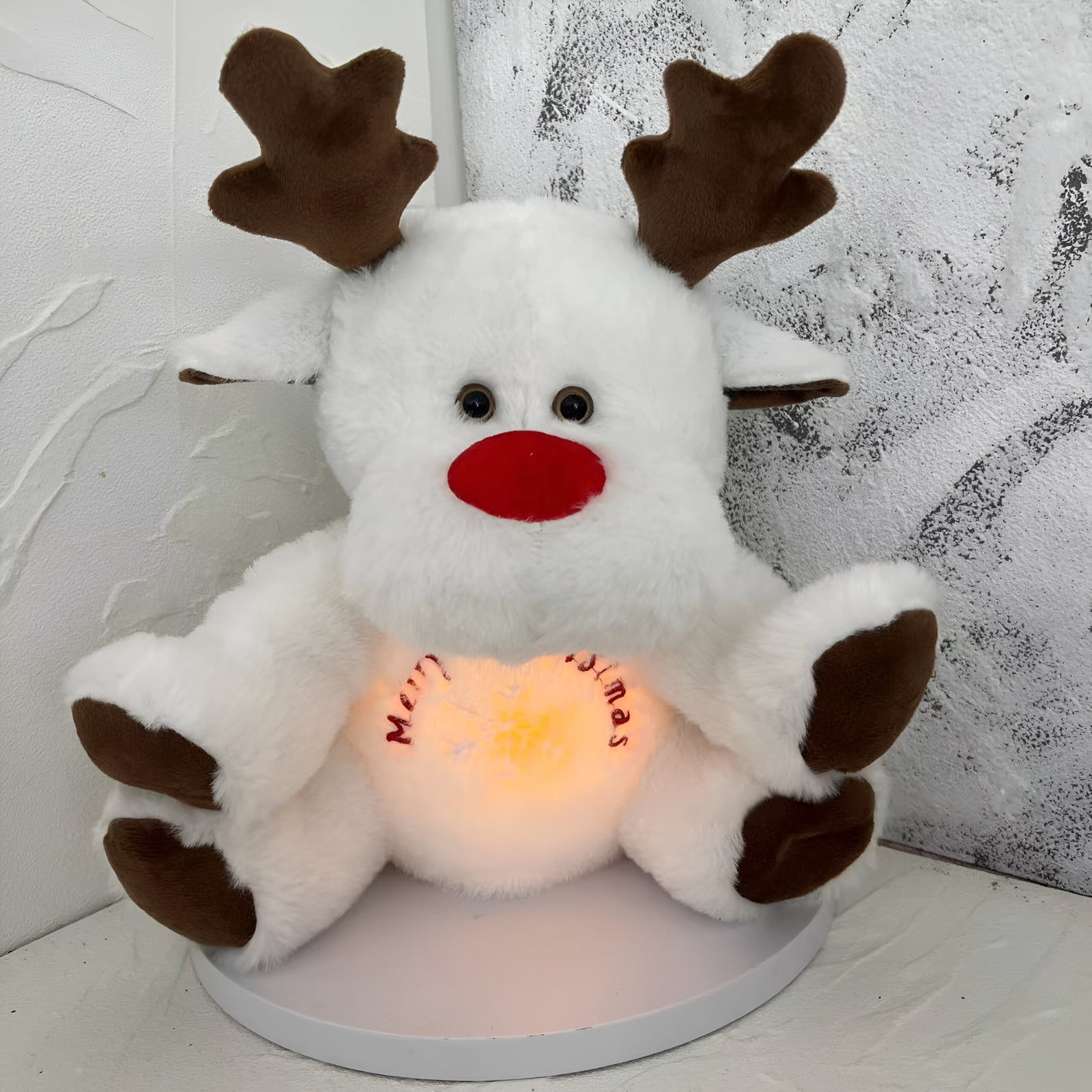 Konghyp Glowing Reindeer Plush – Christmas Plush Toy, Glow-in-the-Dark ...