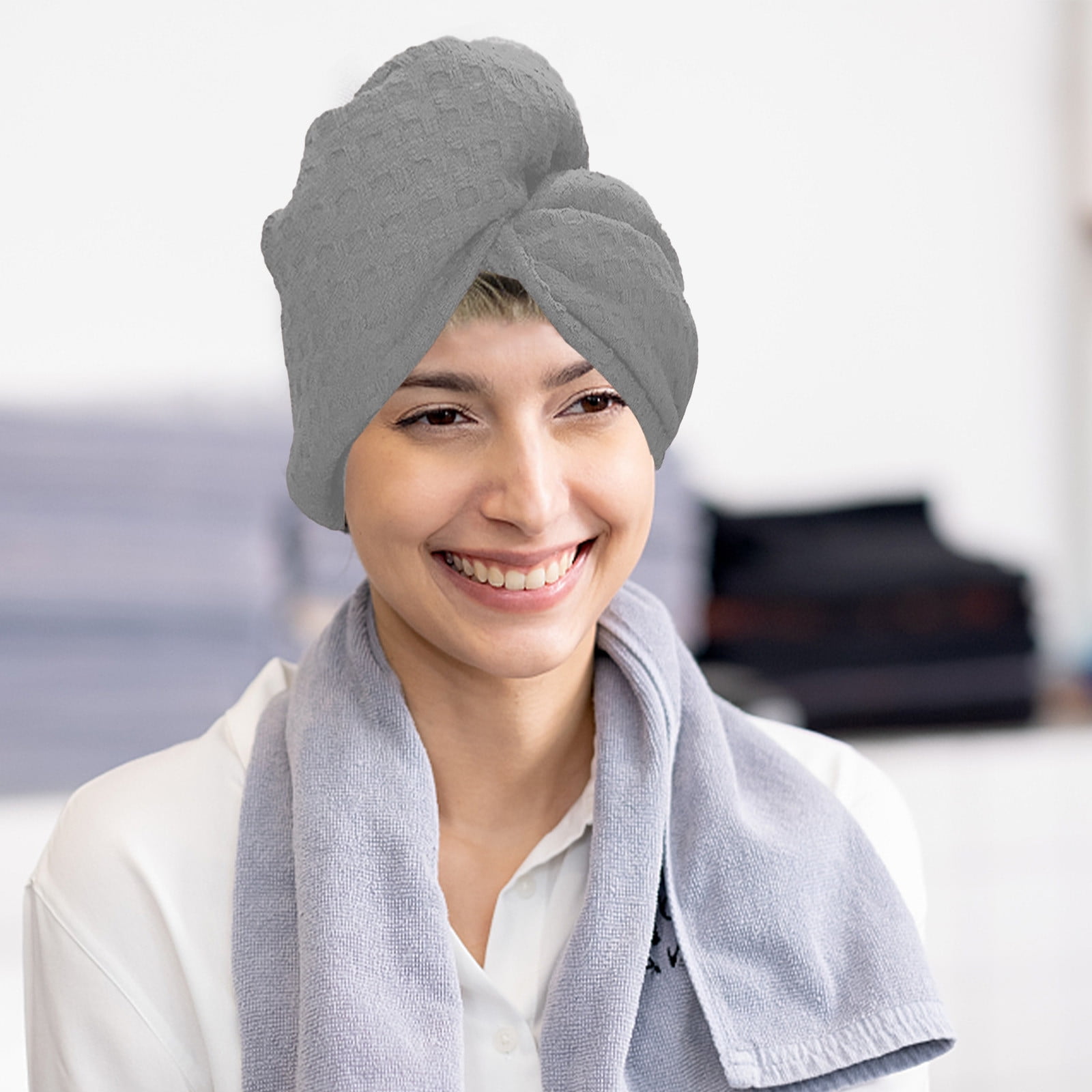 Konghyp Hair Towel Wrap for Wet Hair – Quick Drying Hair Turbans for ...