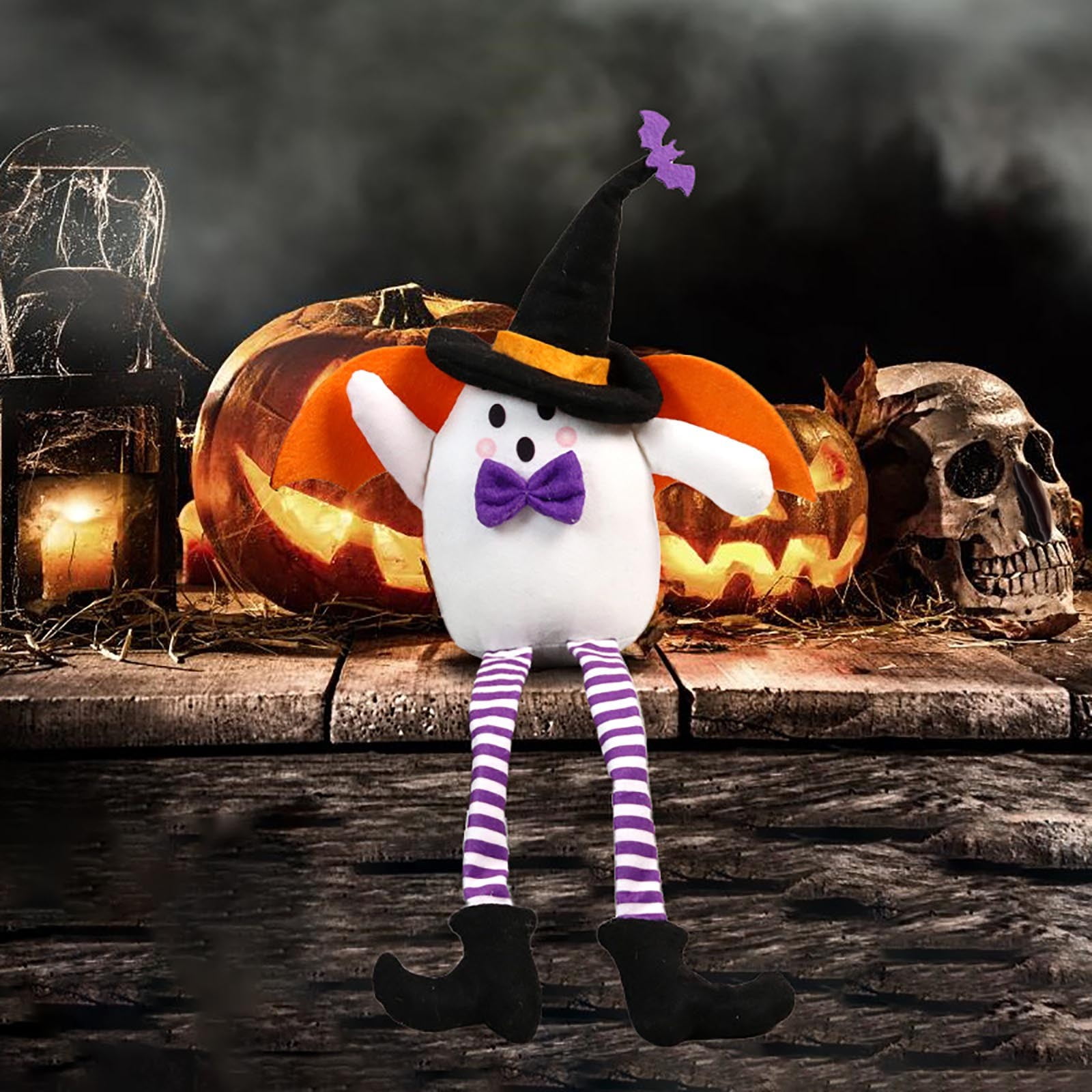 Konghyp Halloween Witch Hat Long Leg Doll, Decorative Ornament for Home ...