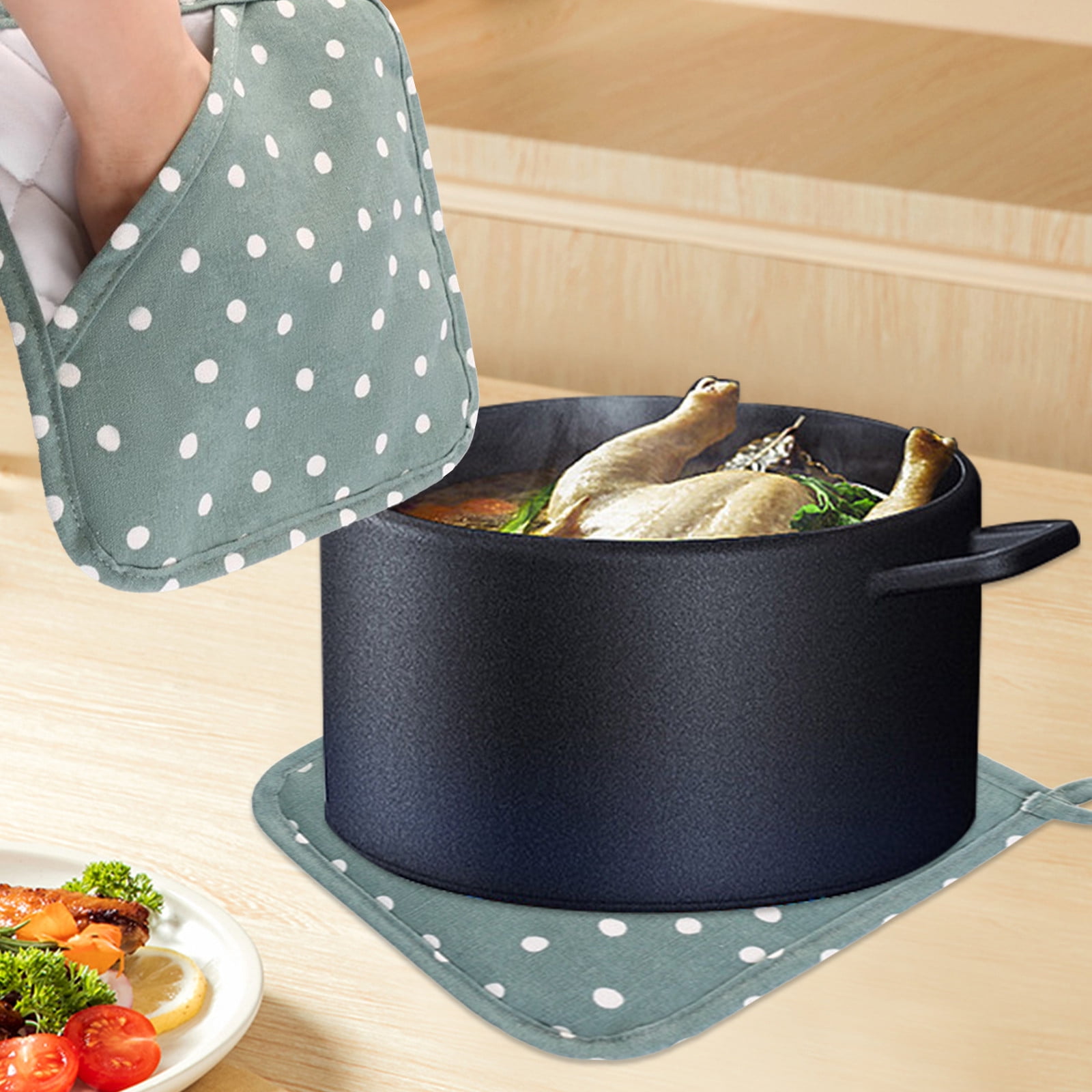 Konghyp Kitchen Insulated Pot Mat – Multi-Functional Heat Resistant Mat ...
