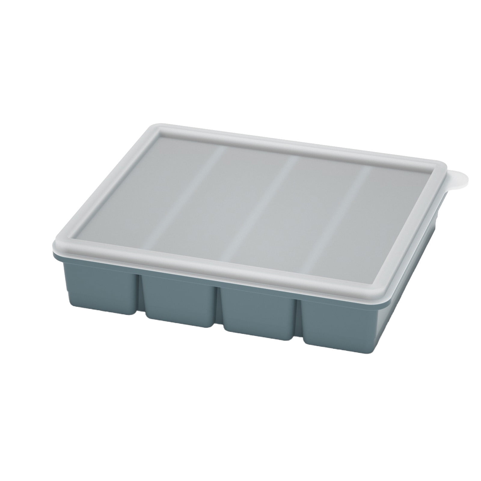 Konghyp Large Ice Cubes Silicone Molds, Food Grade Ice Tray with Lid ...