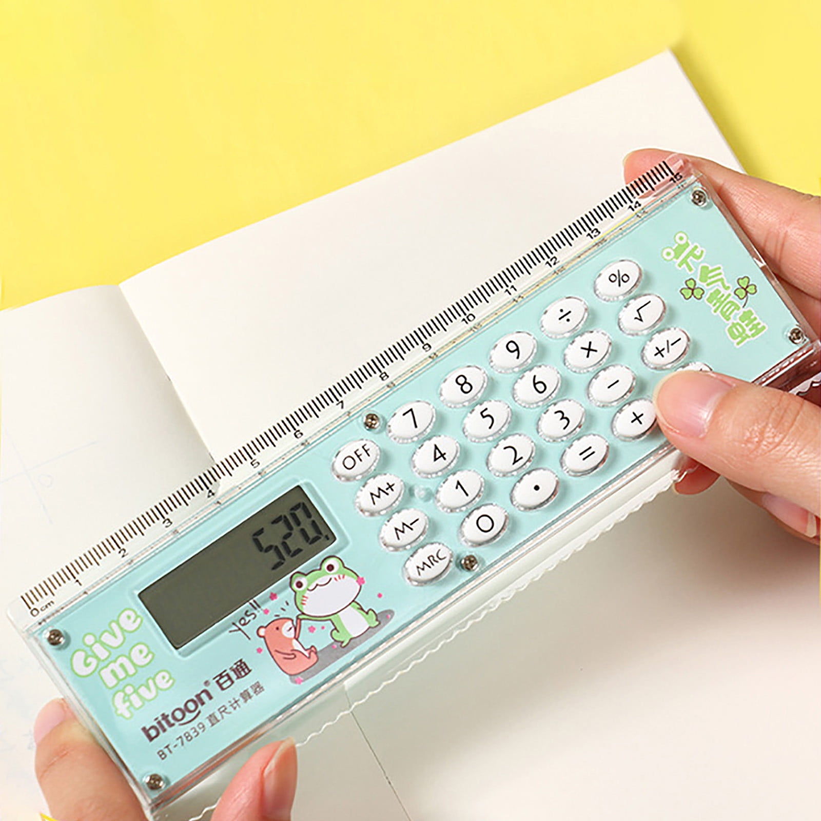 Konghyp Mini Ruler Calculator, Multi-functional Learning Tool, Portable ...