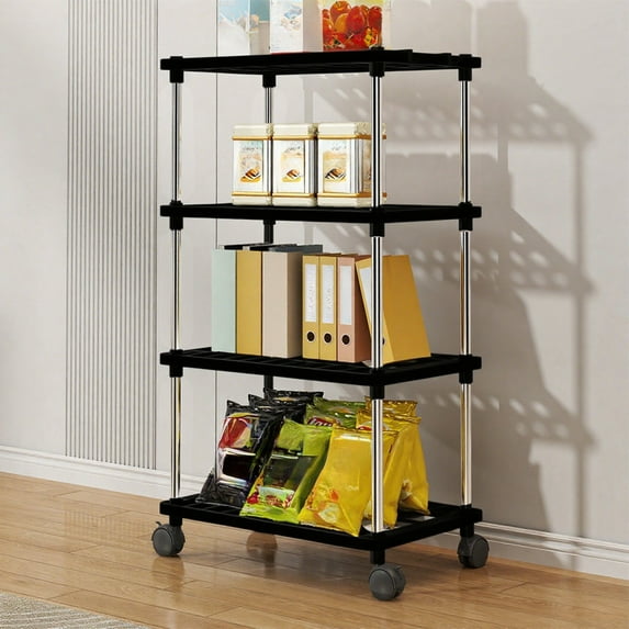 Konghyp Mobile Storage Cart – Adjustable Rolling Shelf Organizer with ...