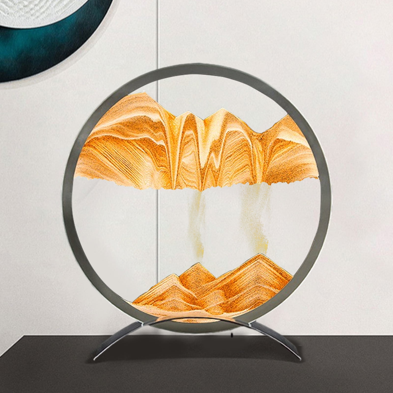 Konghyp Moving Sand Art Picture – Round Glass Moving Sand Frame for ...