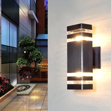 Mainstays 6" Square Outdoor Coach Light Lantern, White,Light Bulb ...