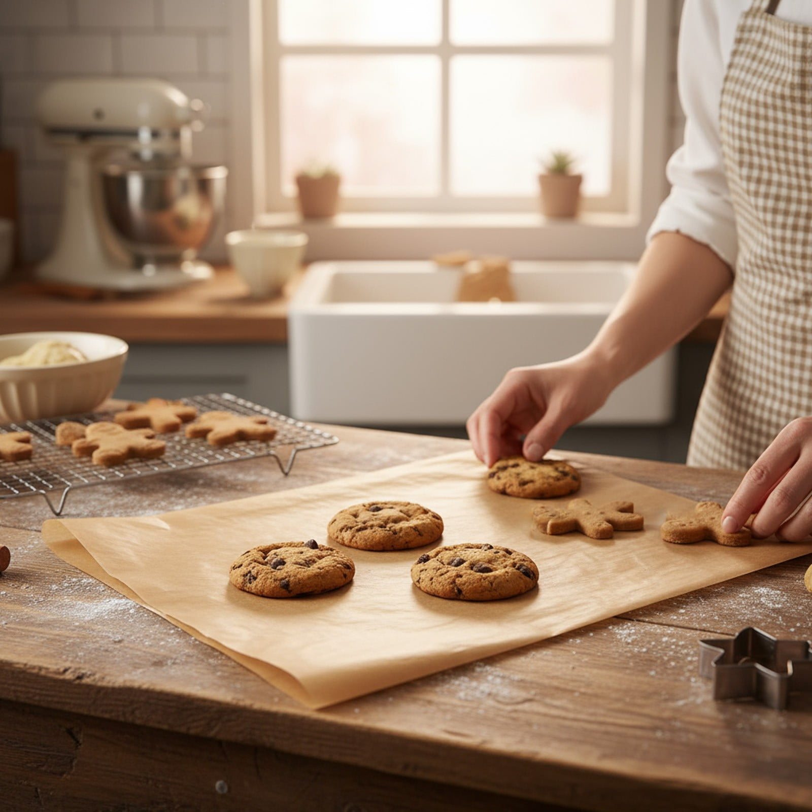 Konghyp Parchment Paper Sheets for Baking, Non-Stick Greaseproof Oil ...