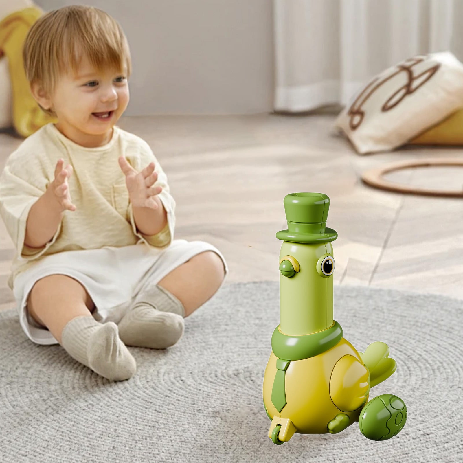 Konghyp Push and Move Toy Car – Colorful Bird Themed Activity Toy for ...