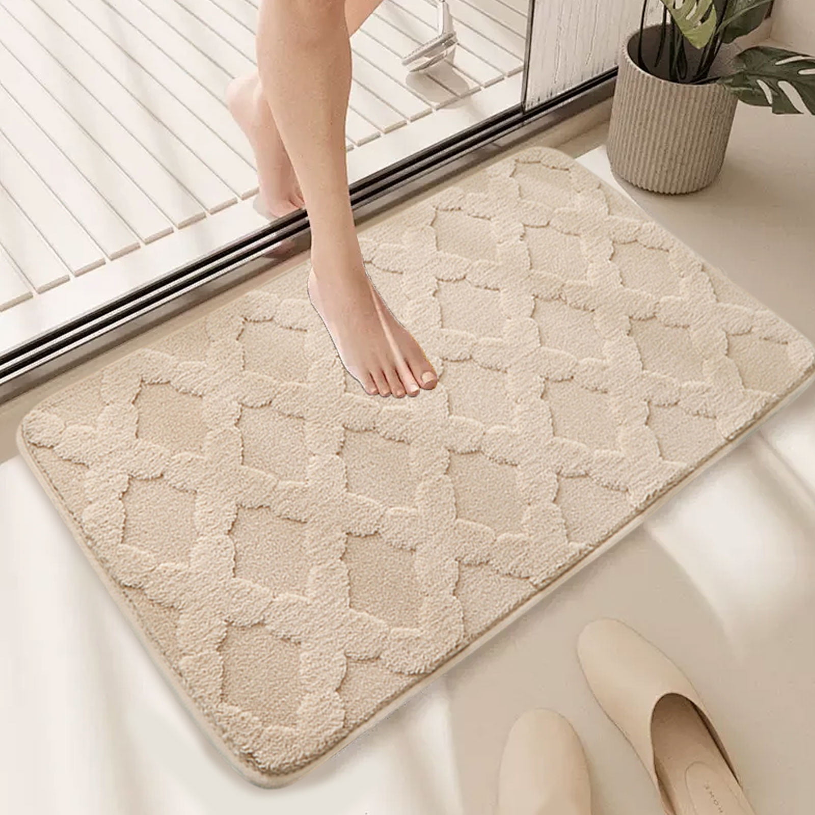 Konghyp Thickened Restroom Floor Mats, Absorbent Bathroom Toilet Mat ...
