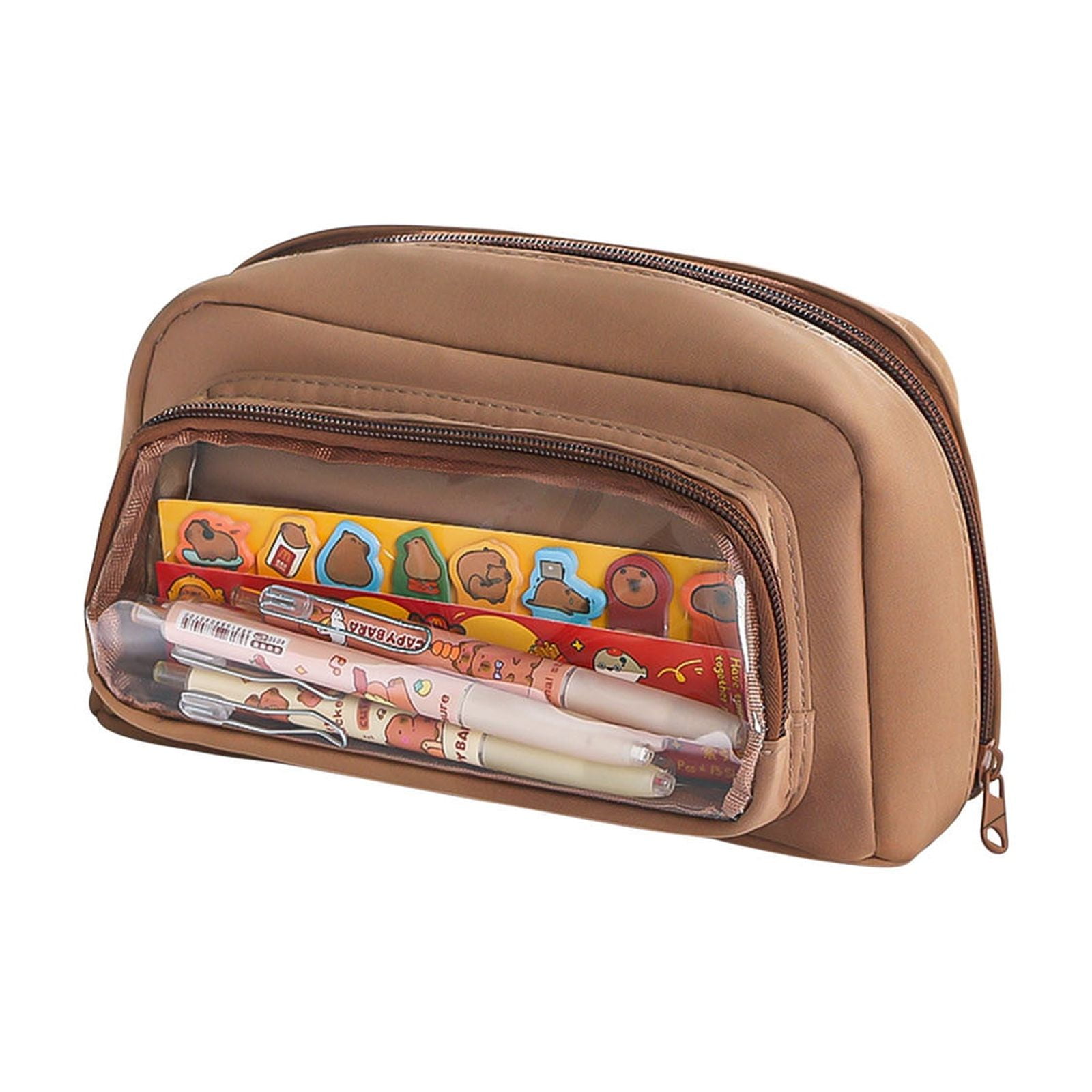Konghyp Transparent Large Capacity Visible Pencil Case, Organizer ...
