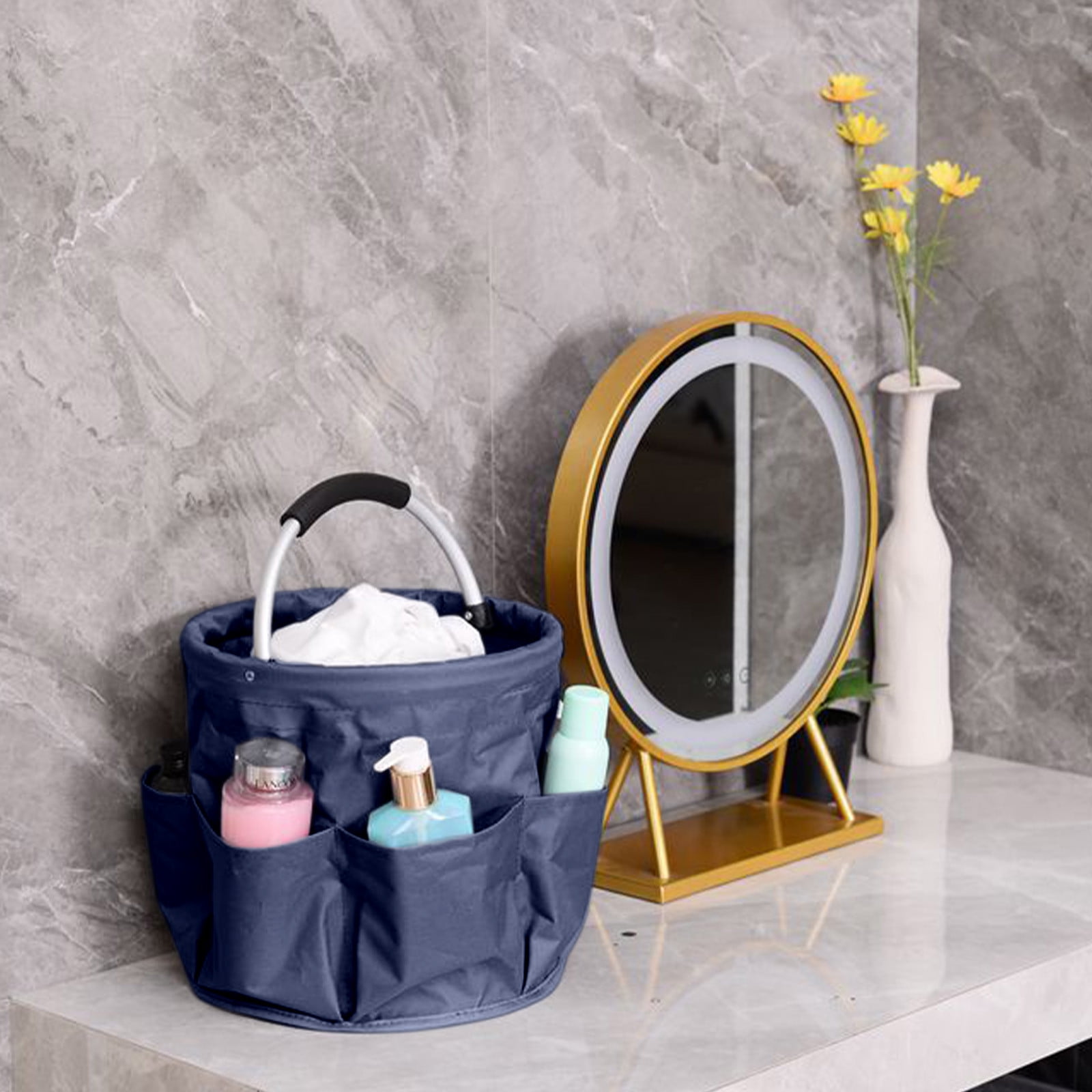 Konghyp Travel Bath Storage Basket – Portable Bathroom Basket for Men ...