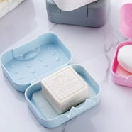 Soap Dish with Lid Travel Soap Case Draining Soap Bar Holder Portable ...