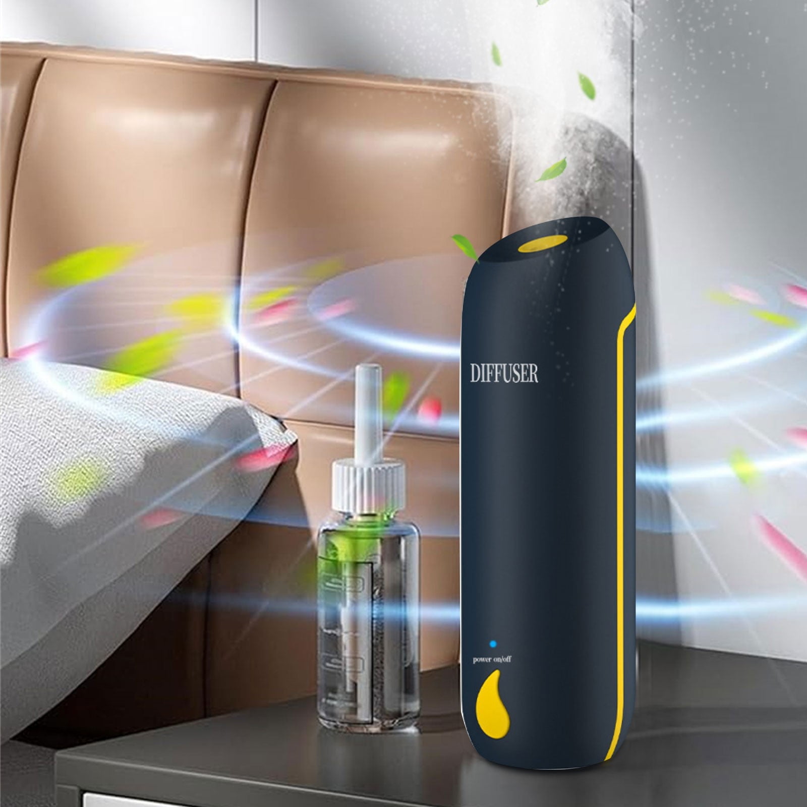 Konghyp Waterless Essential Oil Diffuser, Rechargeable Quiet Diffuser ...