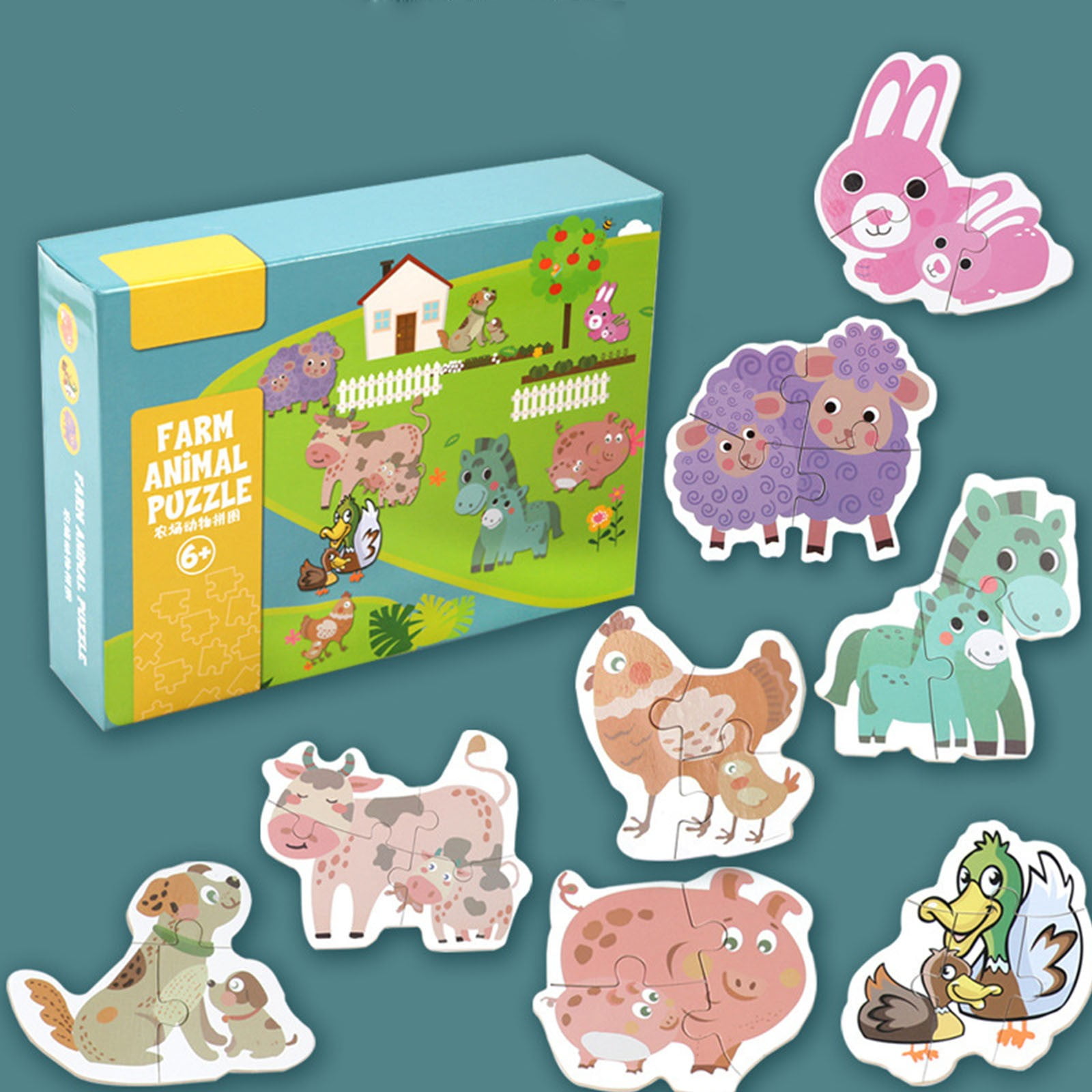 Konghyp Wooden Jigsaw Puzzles for Toddlers – Beginner Learning Toys ...