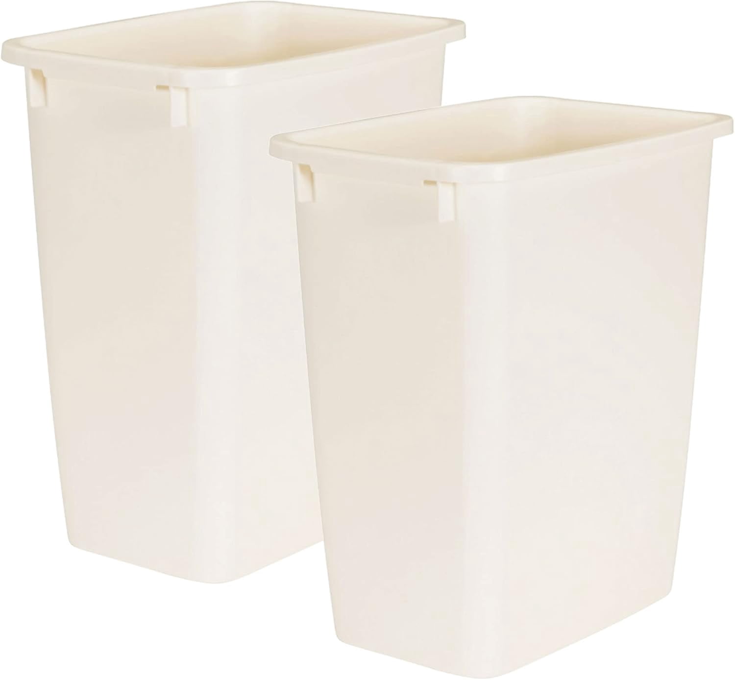 Kongque 21 Quart Traditional Rectangular Plastic Open Wastebasket Trash ...