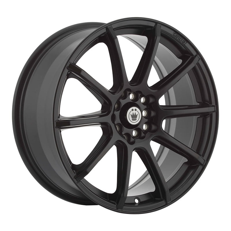 Konig 45B Control 15x6.5 4x100/4x114.3 +40et Black Wheel - Walmart.com