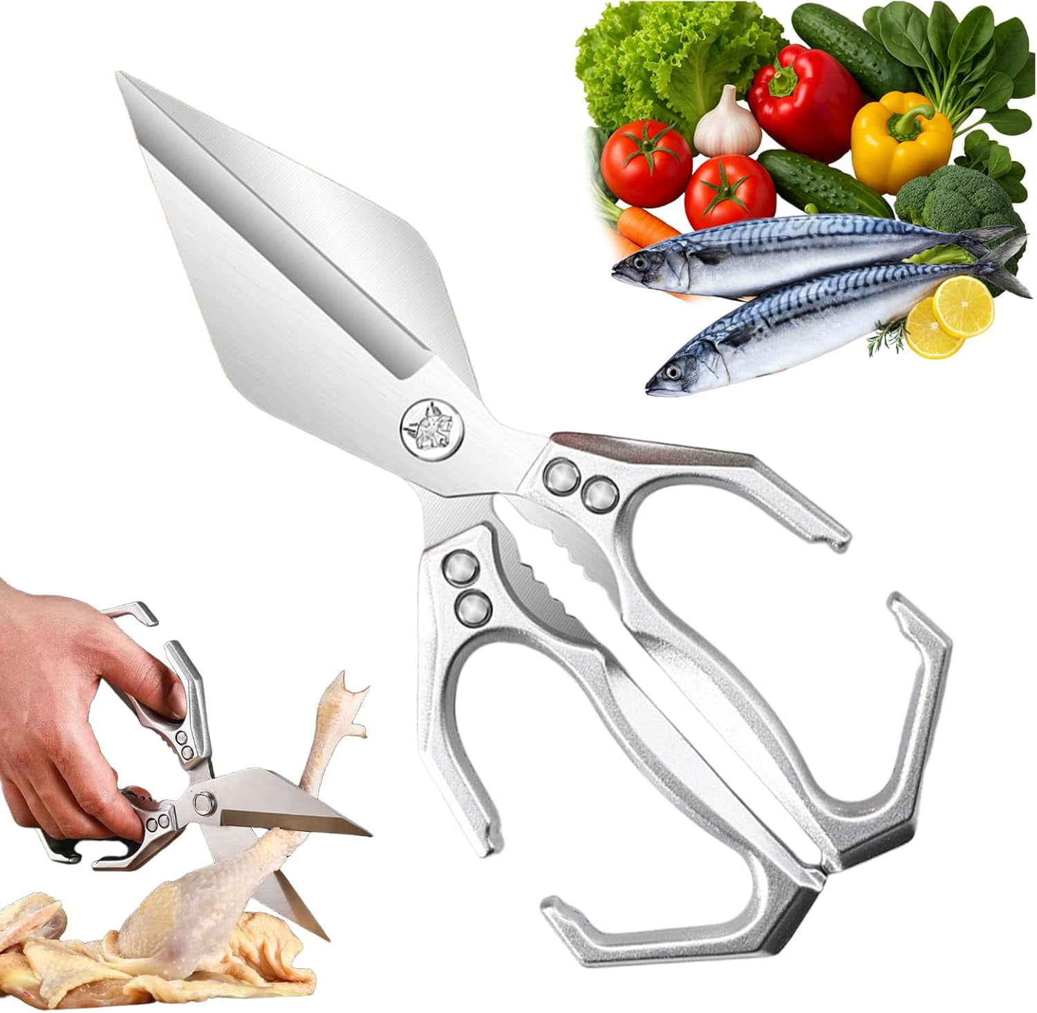 Konluka Kitchen Scissors, 2026 Upgraded Heavy Duty Kitchen Shears ...