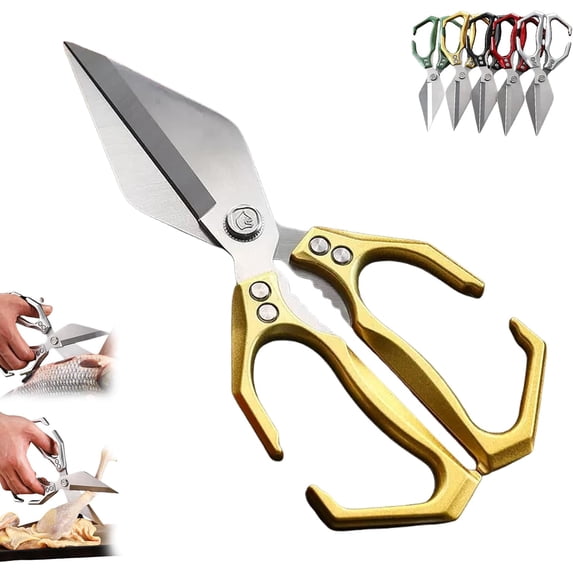 Konluka Kitchen Scissors,Kitchen Scissors Heavy Duty, Multifunctional ...