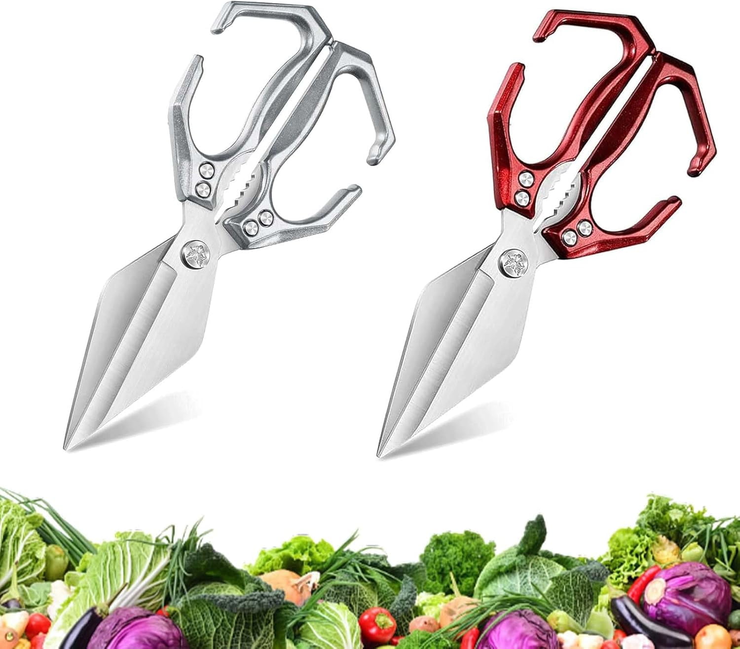 Konluka Kitchen Scissors, Konluka Multifunctional Heavy-Duty Kitchen ...