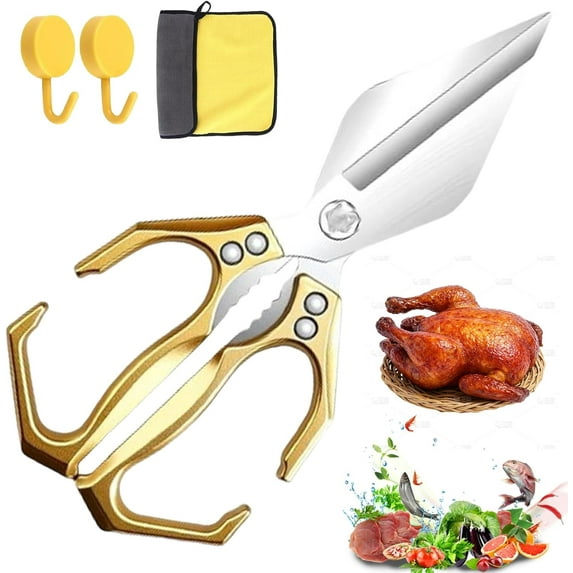 Konluka Kitchen Scissors, Multifunctional Heavy-Duty Kitchen Shears ...