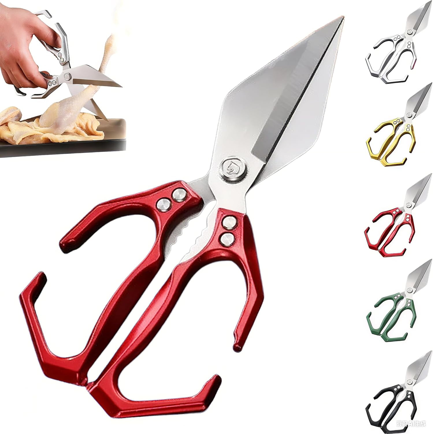 Konlukajapanese Kitchen Heavy Duty Poultry Scissors，Stainless Steel ...