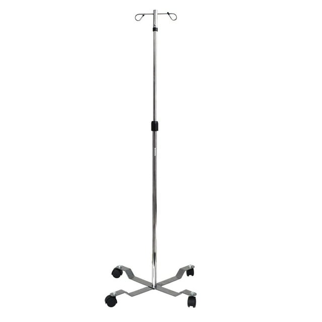 Konmee IV Poles IV Stands 2 Hook 4 Legs Portable Rolling with Stainless Steel Adjustable Height ...