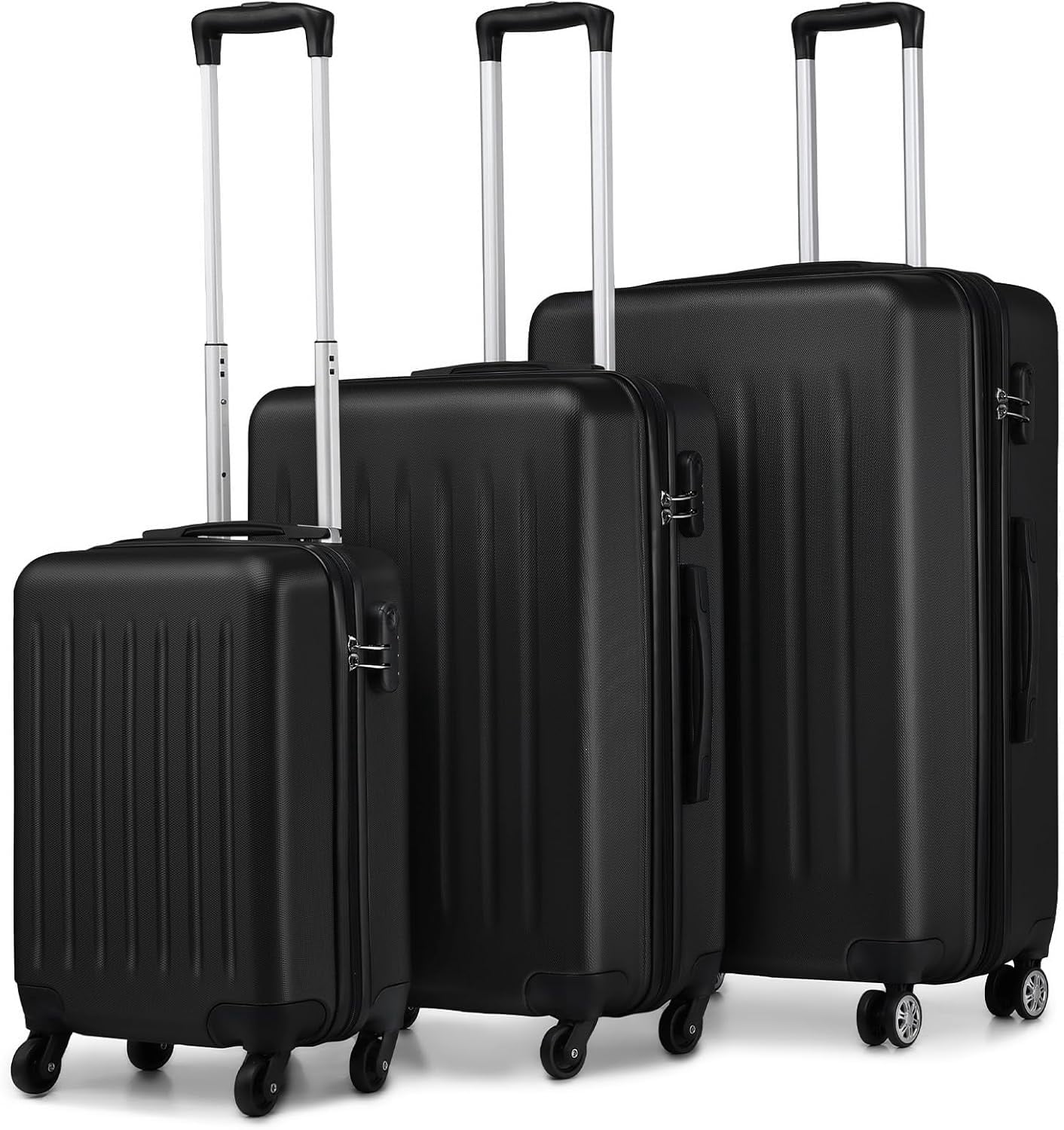 Kono Luggage Expandable(only 28") Suitcase Set 3Pcs + ABS Hardshell ...