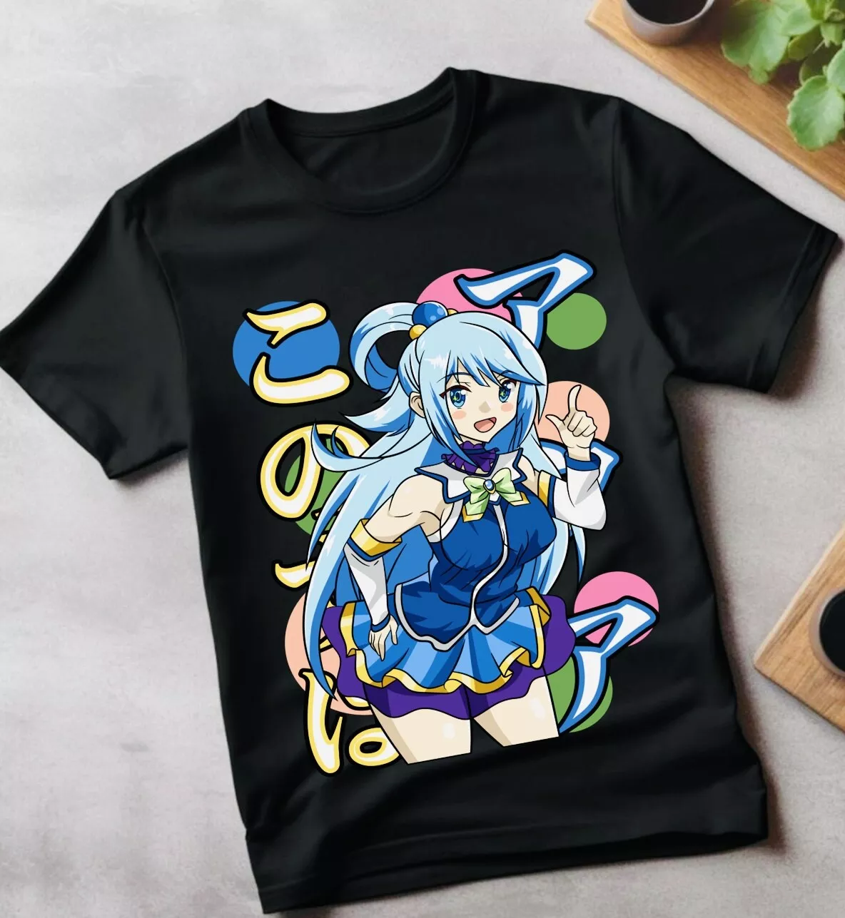 Konosuba Megumin T-Shirt Waifu Kawaii Anime Japanese Unisex Black Short ...