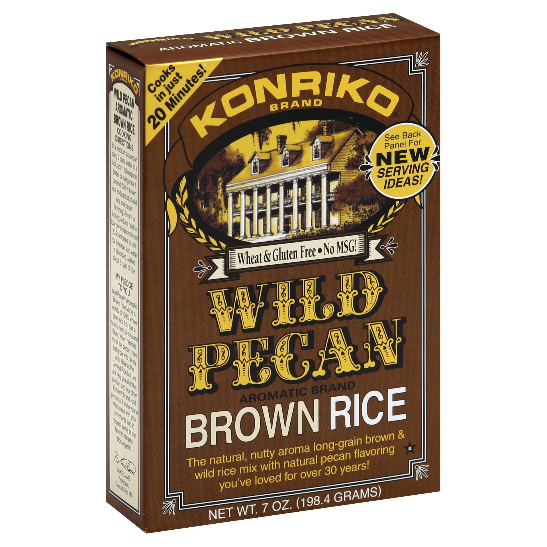 Konriko Wild Pecan Rice 7 oz (Pack of 6) - Walmart.com