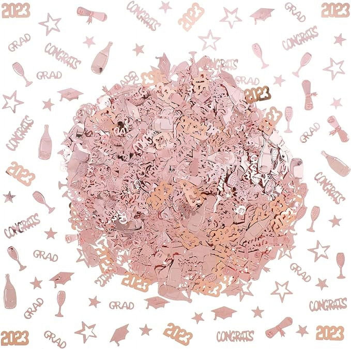 Konsait 2023 Rose Gold Graduation Confetti, 2 Oz/ 1700+ Pieces ...
