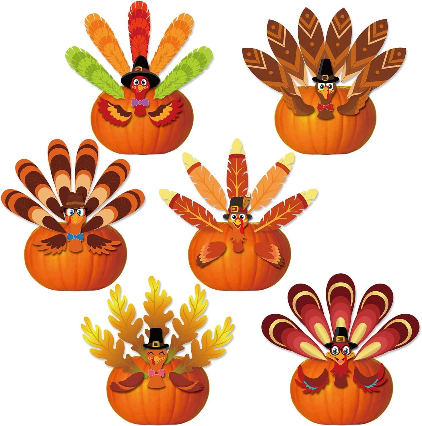 Konsait Thanksgiving Pumpkin Turkey Making Kit, Thanksgiving Turkey ...