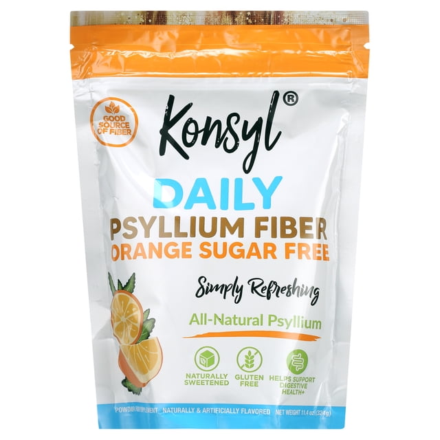 Konsyl Daily Psyllium Fiber Orange SF 324g HSA/FSA Eligible - Walmart.com