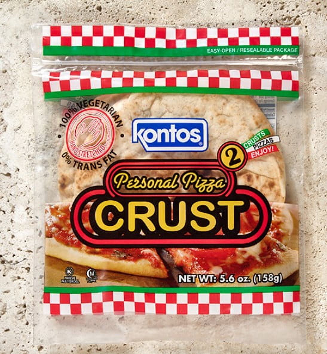 Kontos Personal Pizza Crust, 5.6oz, 2 crusts - Walmart.com