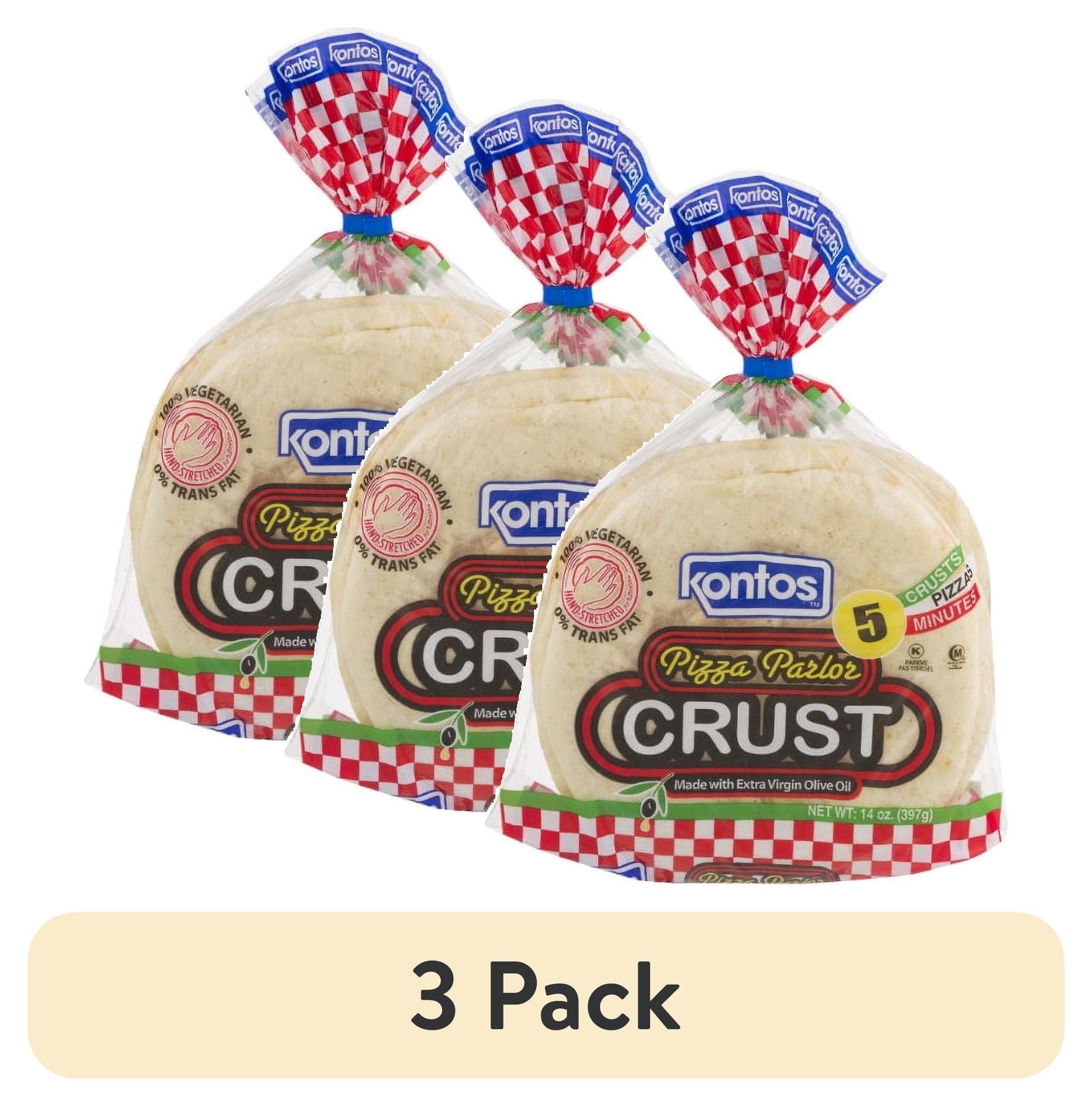 (3 pack) Kontos Pizza Parlor Crust, 5 Count, 14 Oz - Walmart.com