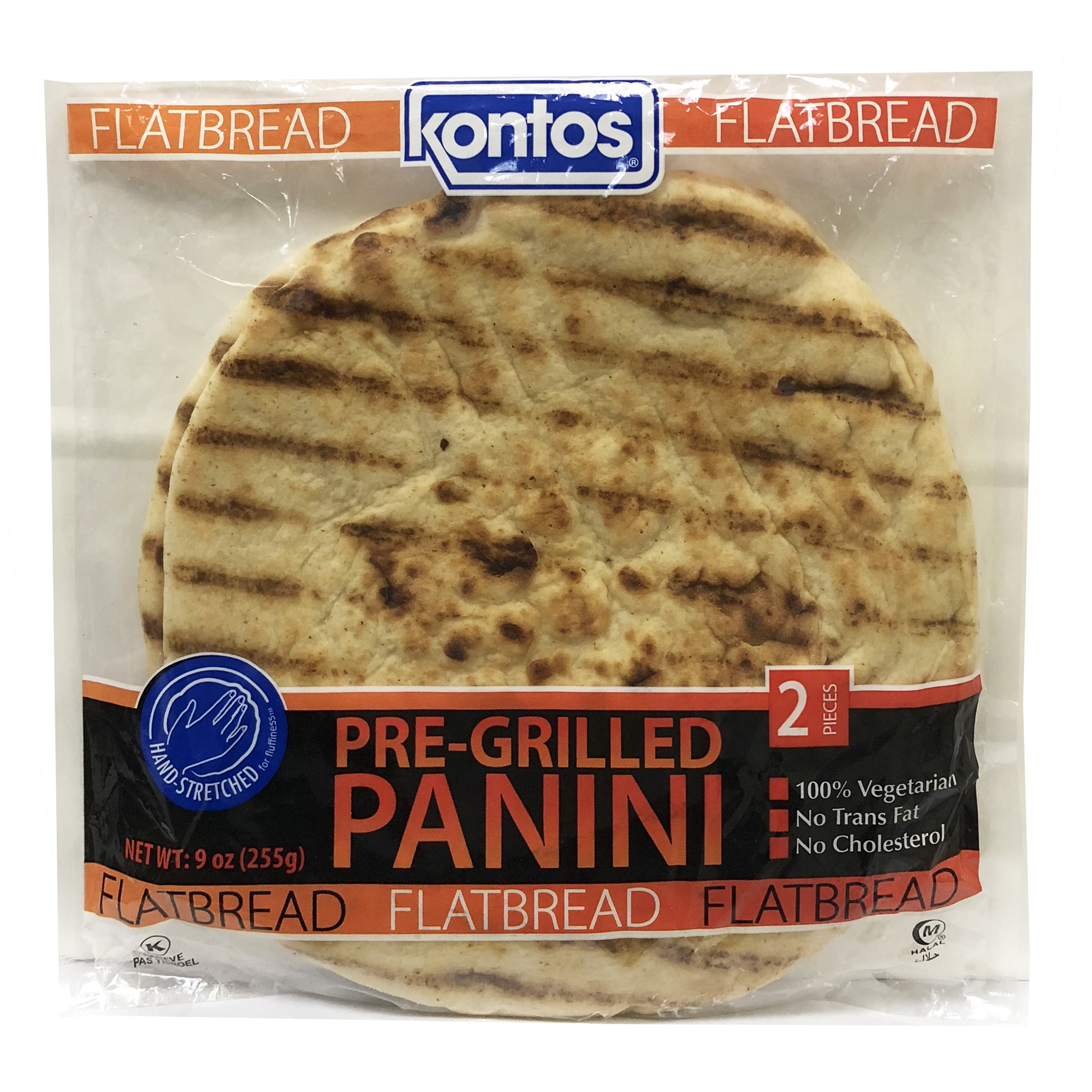 Kontos, Pre Grilled, Panini Flatbread, 2ct, 9oz, Shelf Stable, Plastic ...