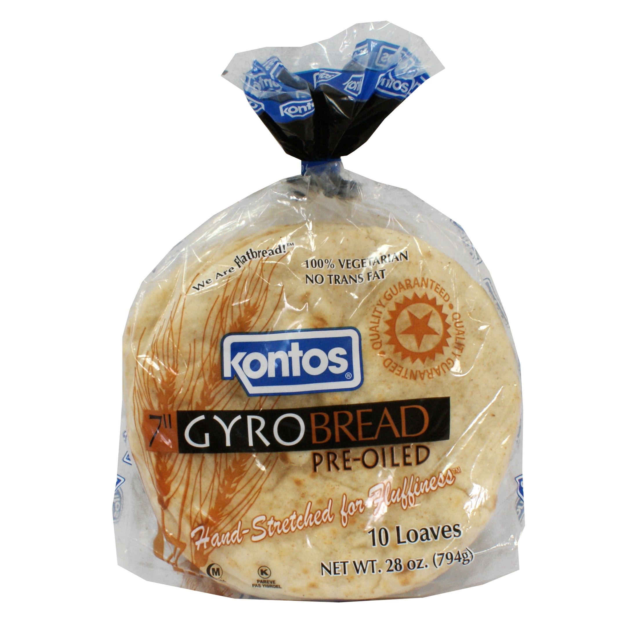 Kontos, Pre-Oiled Gyro Bread, 6-Inch, 24 oz, Shelf Stable - Walmart.com
