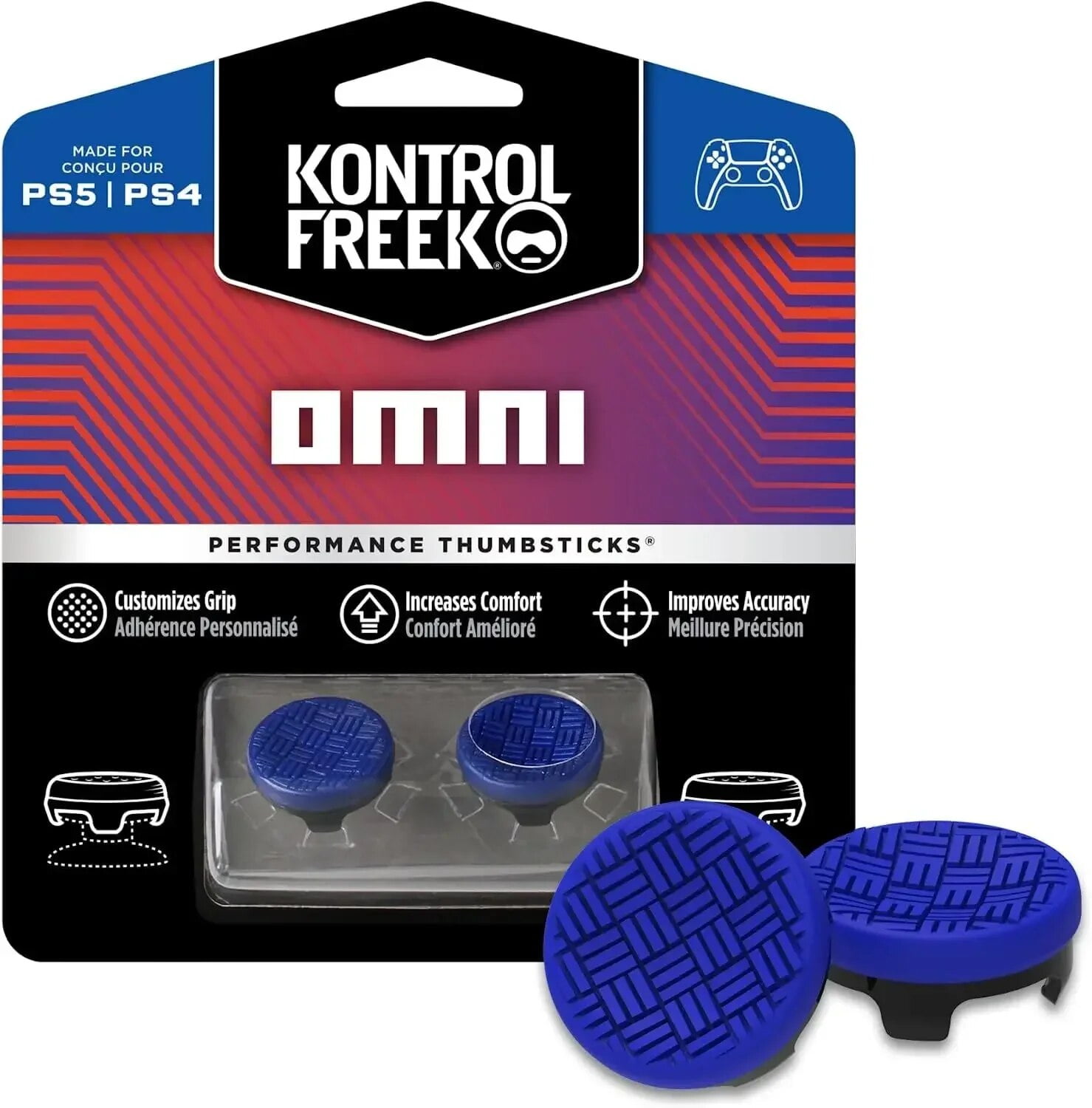 KontrolFreek FPS Freek Galaxy for Playstation PS4 High-Rise Analog Stick PS5 Joystick Controller ...