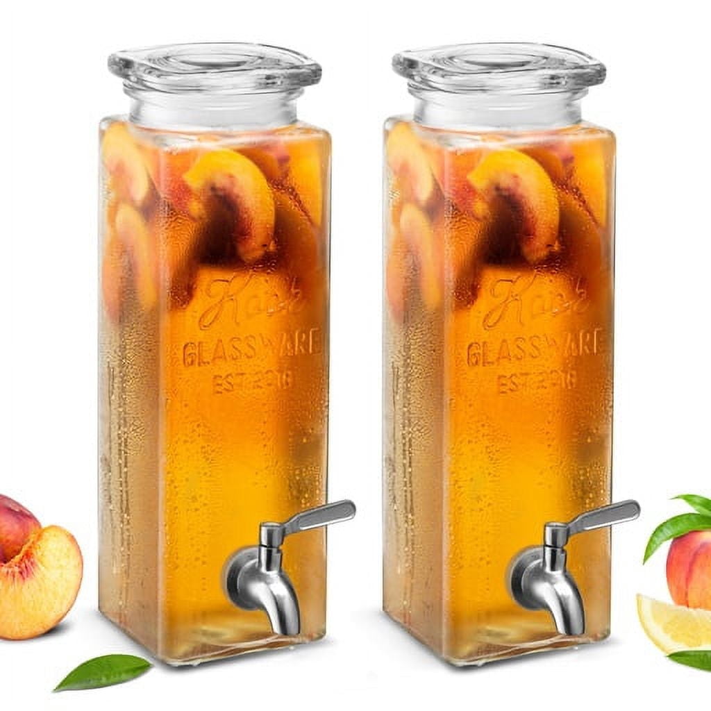 Kook Glass Drink Dispenser, with Leak-Proof Stainless Steel Spigot, 80 ...