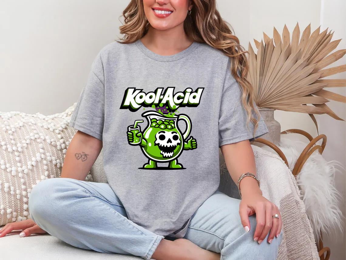 Kool-Acid Psychedelic Retro Colorful Vibe T-Shirt, for men & women, up to size 5XL. - Walmart.com