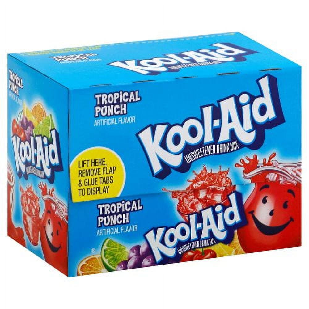 Kool-Aid Tropical Punch Beverage, Unsweetened Powdered Drink Mix, 192 ...