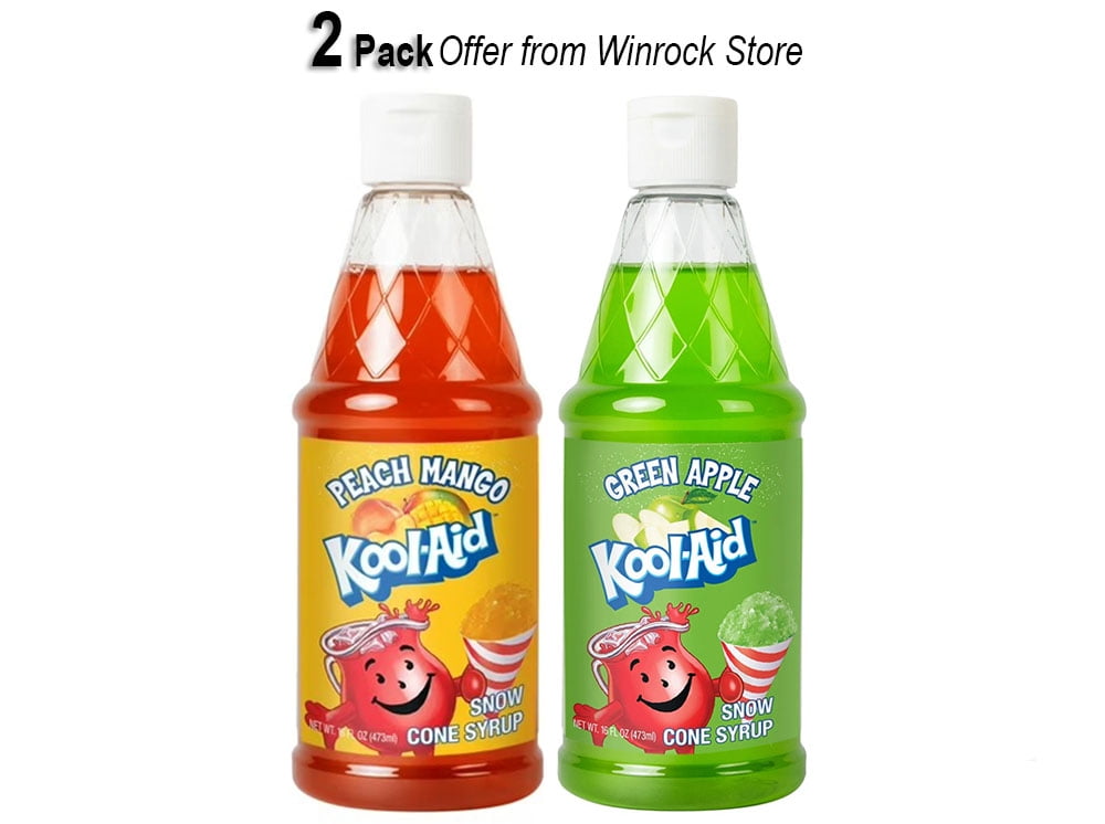 Kool-Aid 16-Oz. Snow Cone Syrup, Green Apple & Kool-Aid 16-Oz. Snow ...