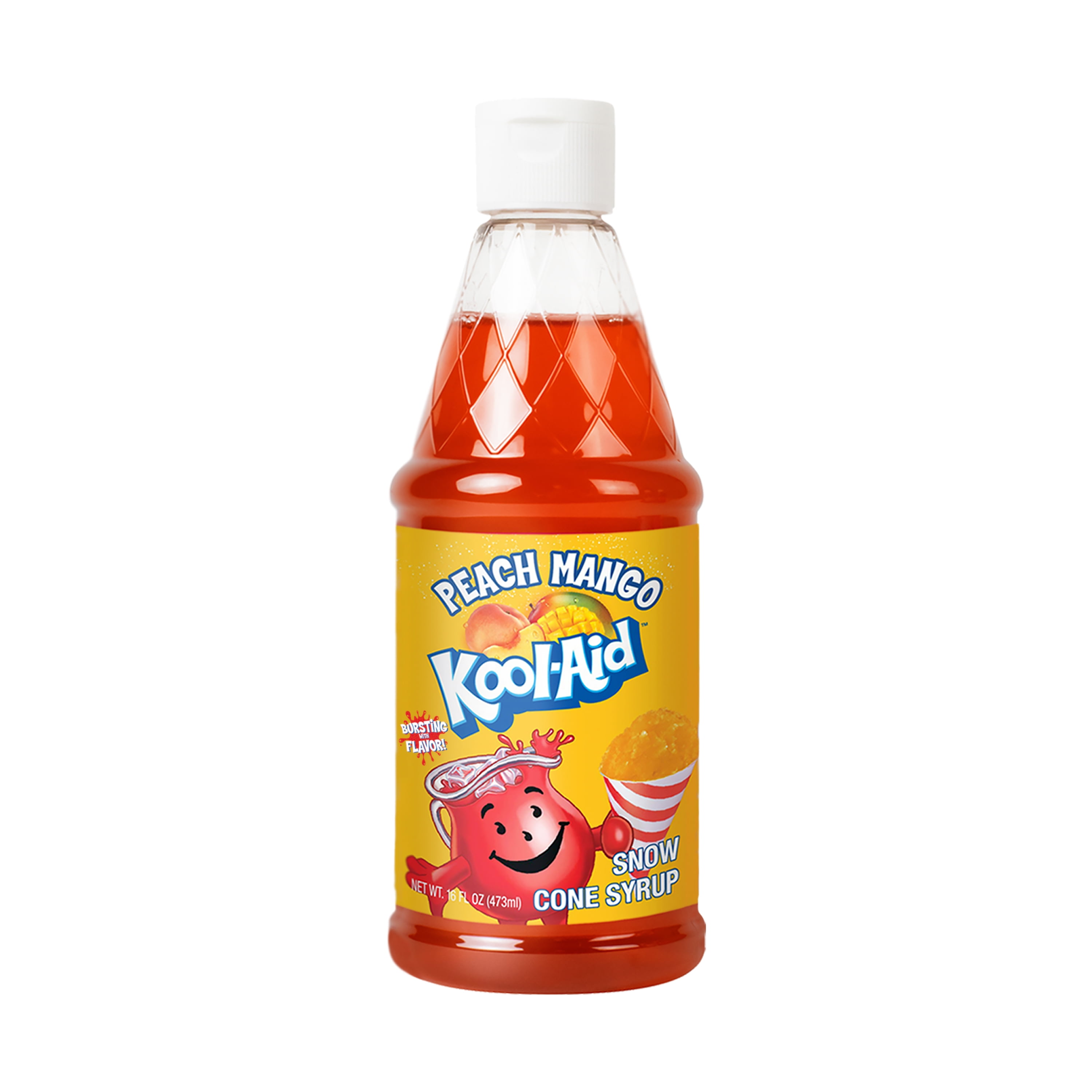 Kool-Aid Peach Mango Snow Cone Syrup 16-Oz for Shaved Ice Makers ...