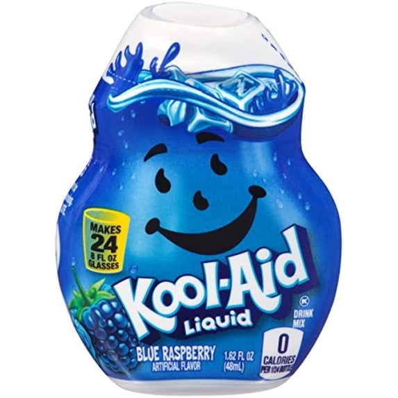 Kool-Aid Blue Raspberry Liquid Drink Mix, 1.62 Oz Bottle, Sugar Free ...